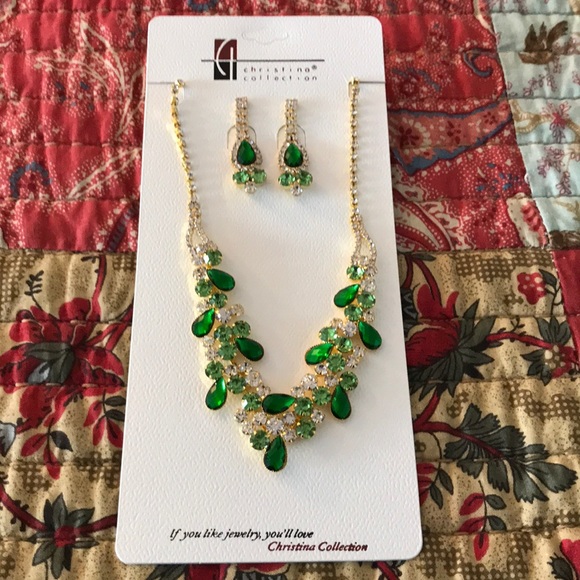 Christina | Jewelry | Nwot Stylish Christina Necklace And Earrings ...